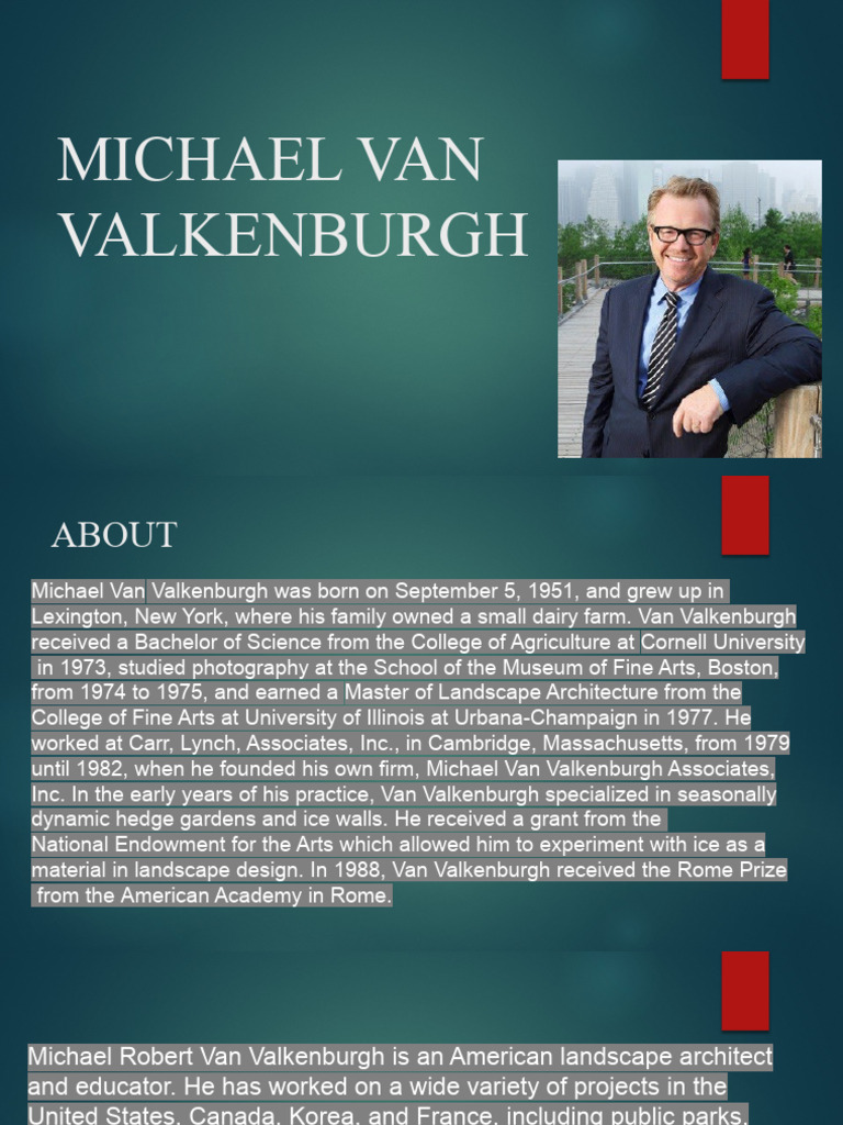 Landscape Visionary: Michael Van Valkenburgh | PDF | Landscape