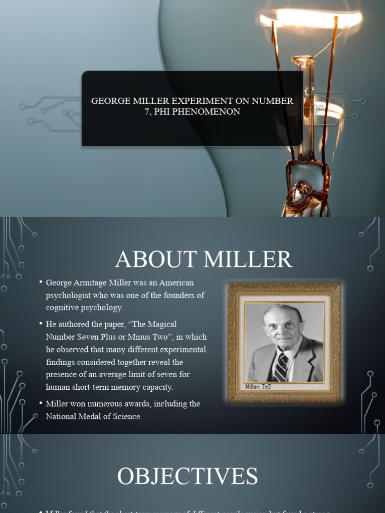 George Miller's Short-Term Memory Theory | PDF | Cognition | Cognitive ...