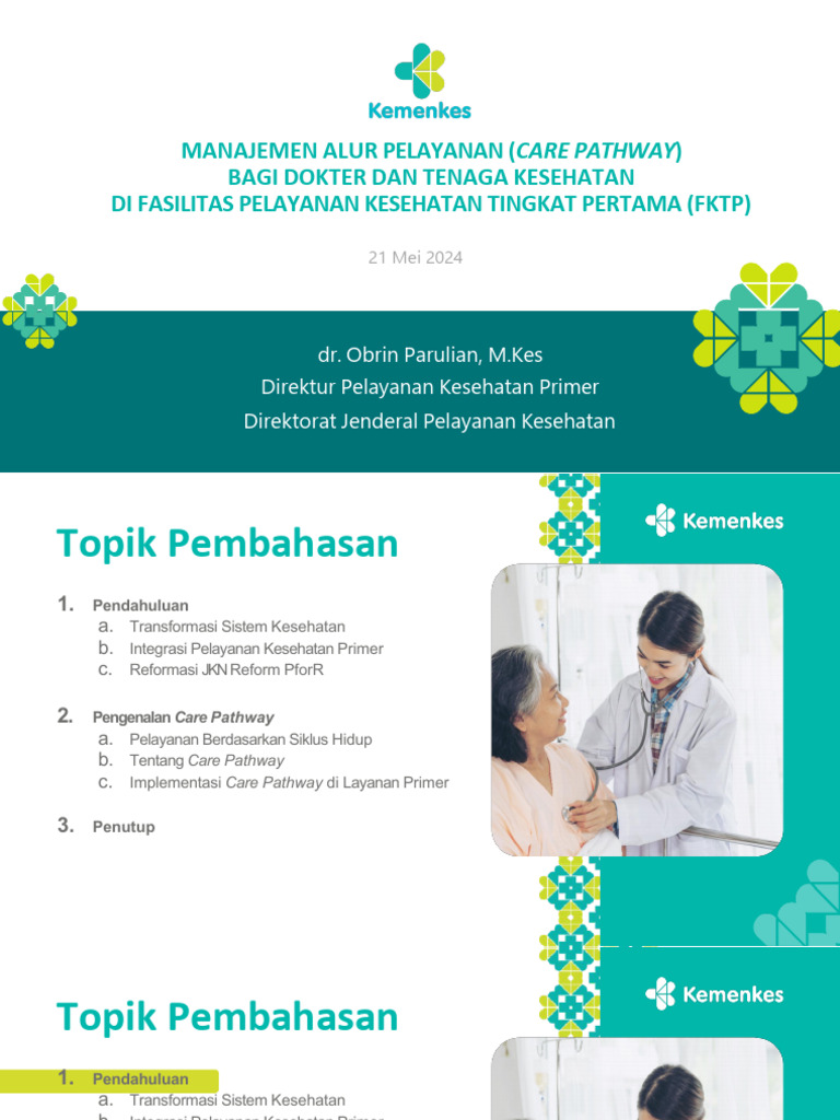 Dit. PKP (Care Pathway Sebagai Tools Untuk Mendukung ILP) | PDF