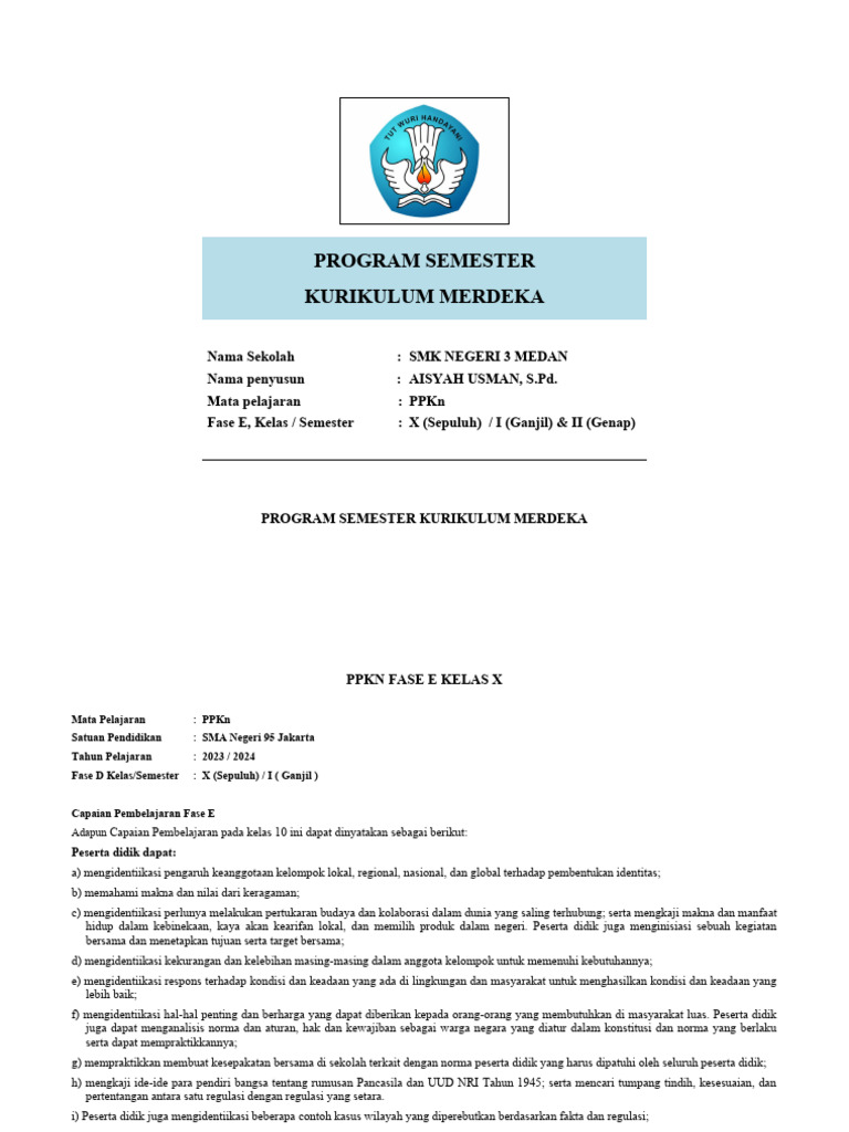 PROMES Kurikulum Merdeka | PDF