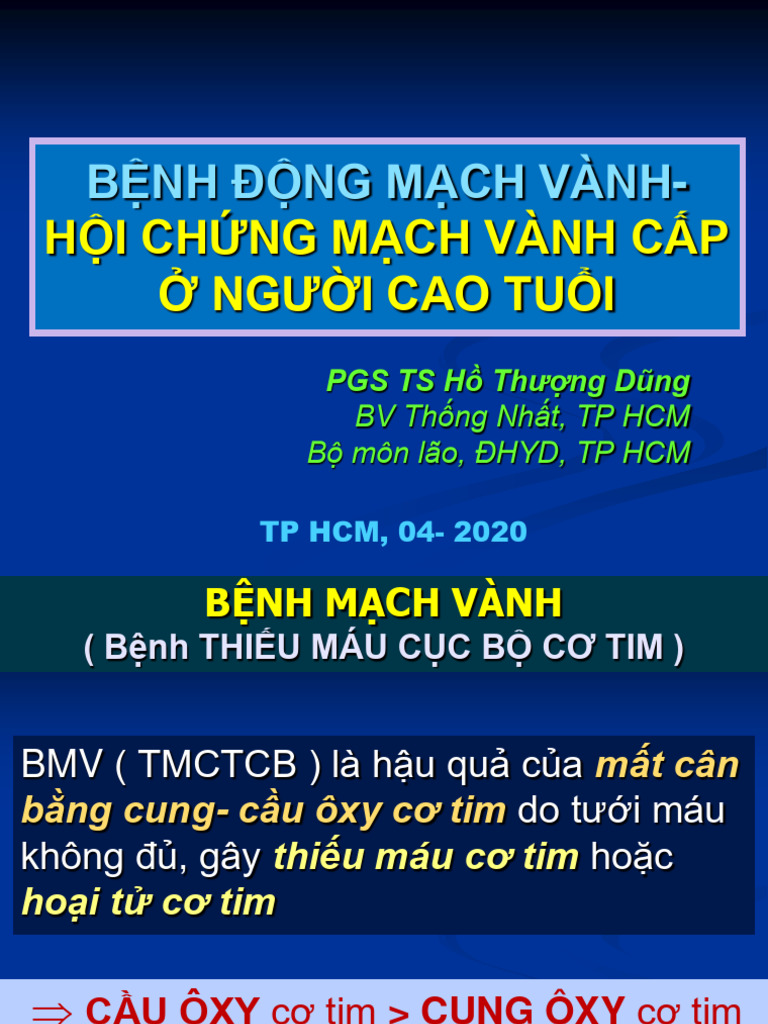 BÀI 8 - Bệnh Mạch Vành ở Người Cao Tuổi | PDF