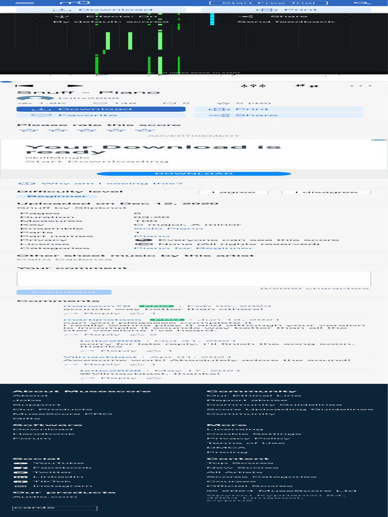 Snuff - Piano - Piano Tutorial | PDF | Computer Mediated Communication ...