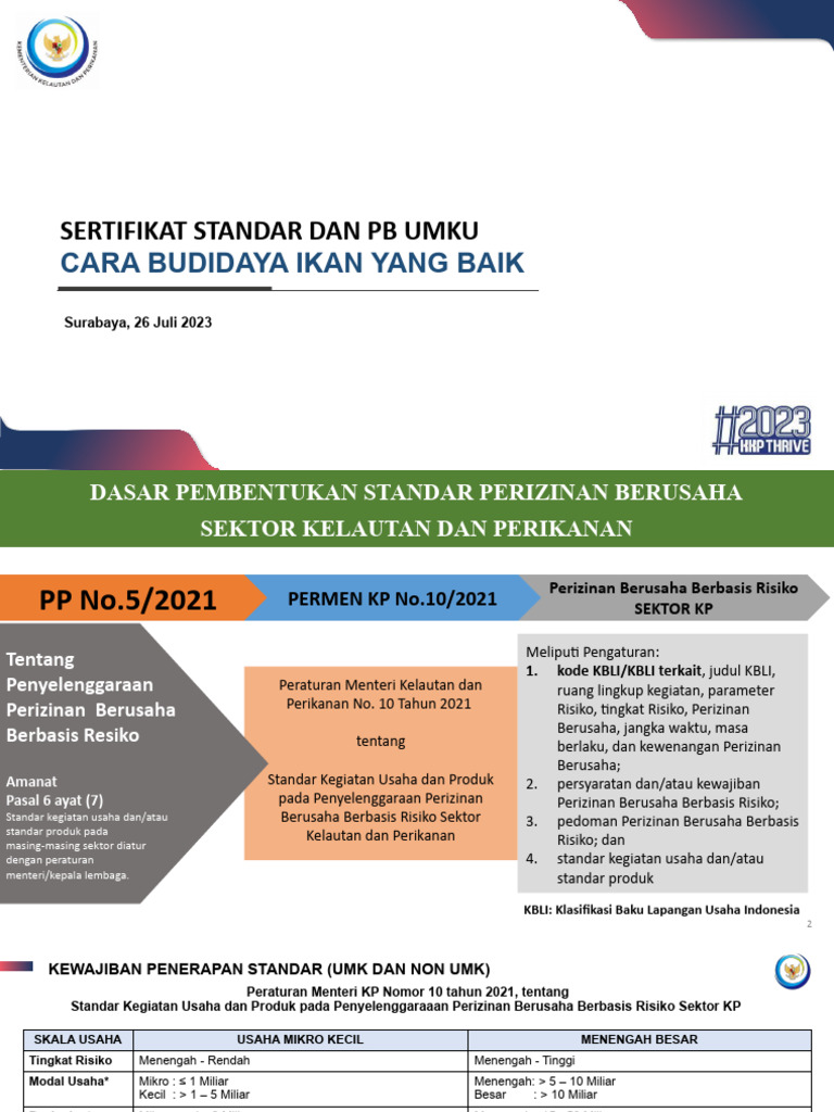 DJPB - Sertifikat Standar Dan PB UMKU CBIB Surabaya 25 Juli 2023 | PDF ...