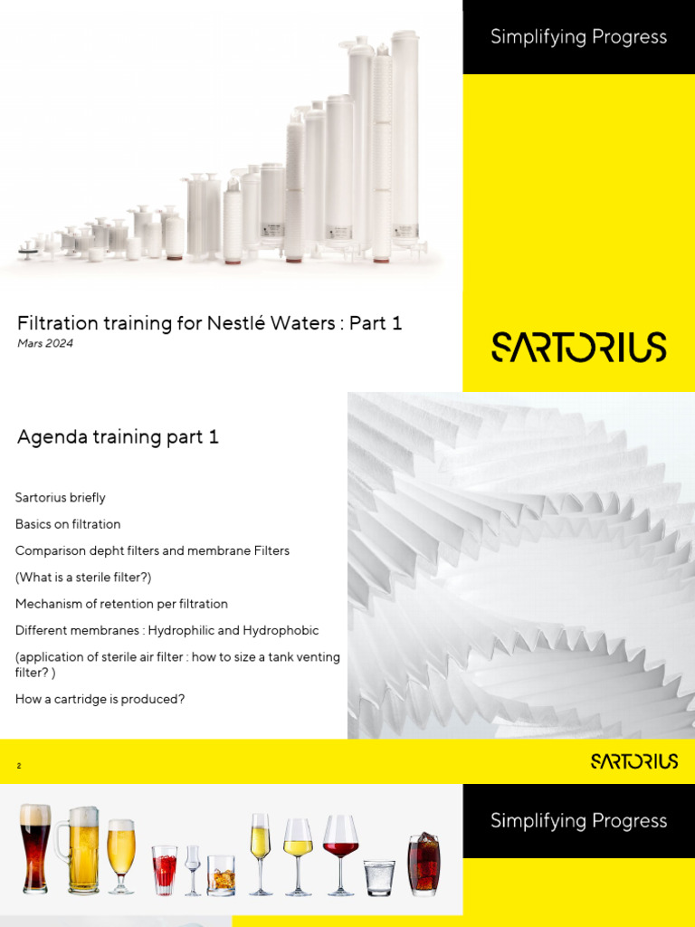 0.2 Mic Sartorius - Training - Part1 | PDF | Filtration | Membrane Technology
