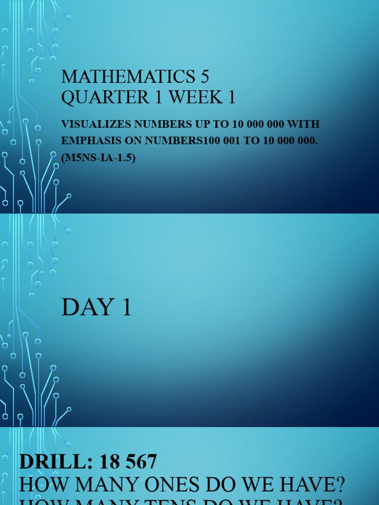 Mathematics 5-Qtr 1 | PDF | Numbers