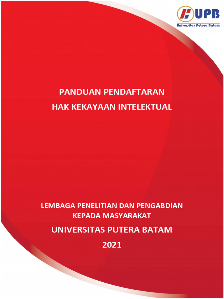Panduan Pendaftaran HKI UPB Tahun 2021 OKE | PDF