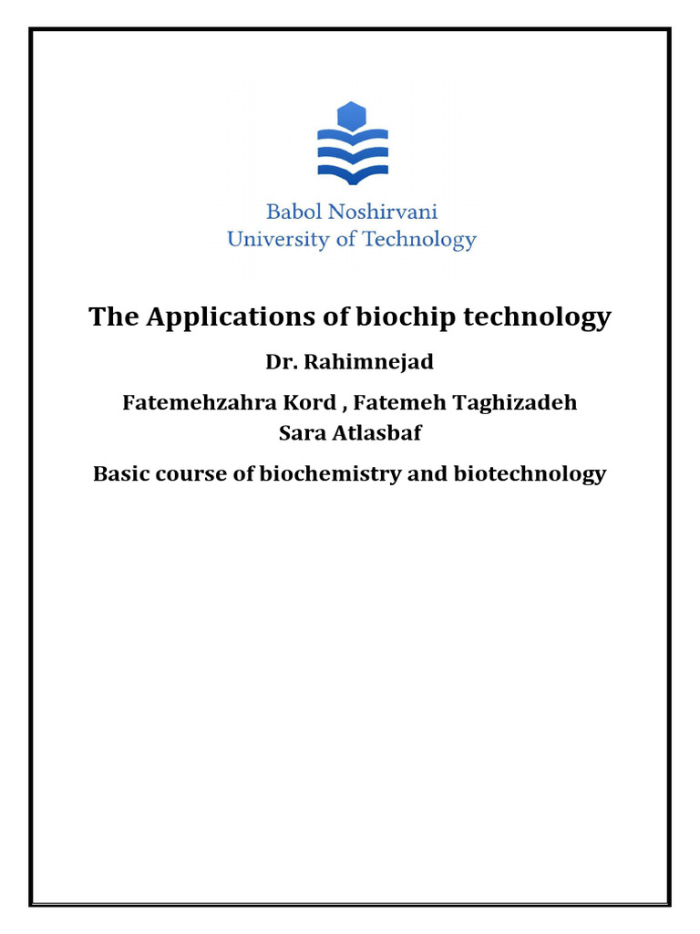 Biochip Technology | PDF
