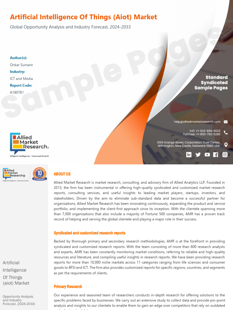 Artificial Intelligence of Things (Aiot) Market: Global Opportunity Analysis and Industry ...