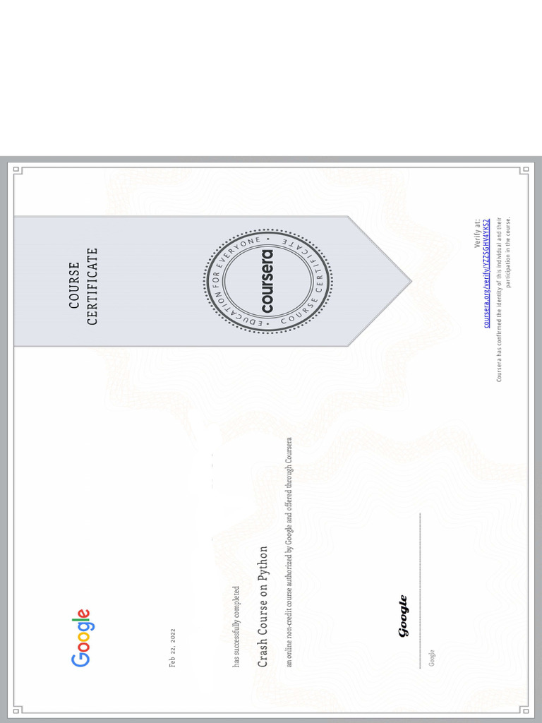 Python Crash Course Google Certificate 2 | PDF