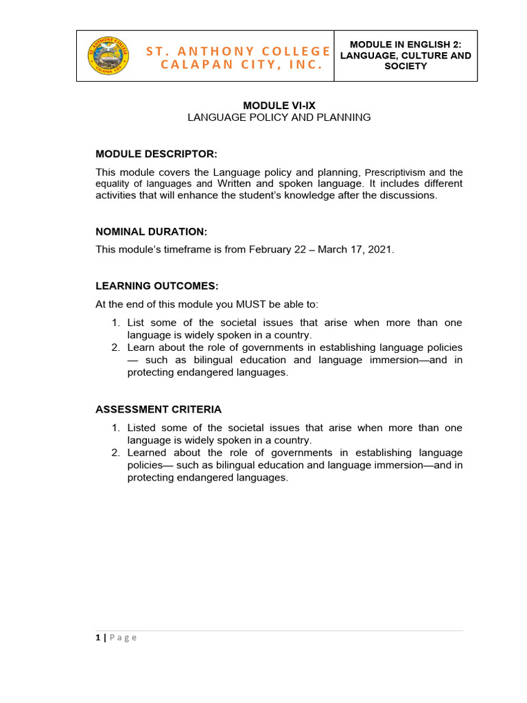 Module 6-9 English 2 | PDF | Philippines | Spanish Empire