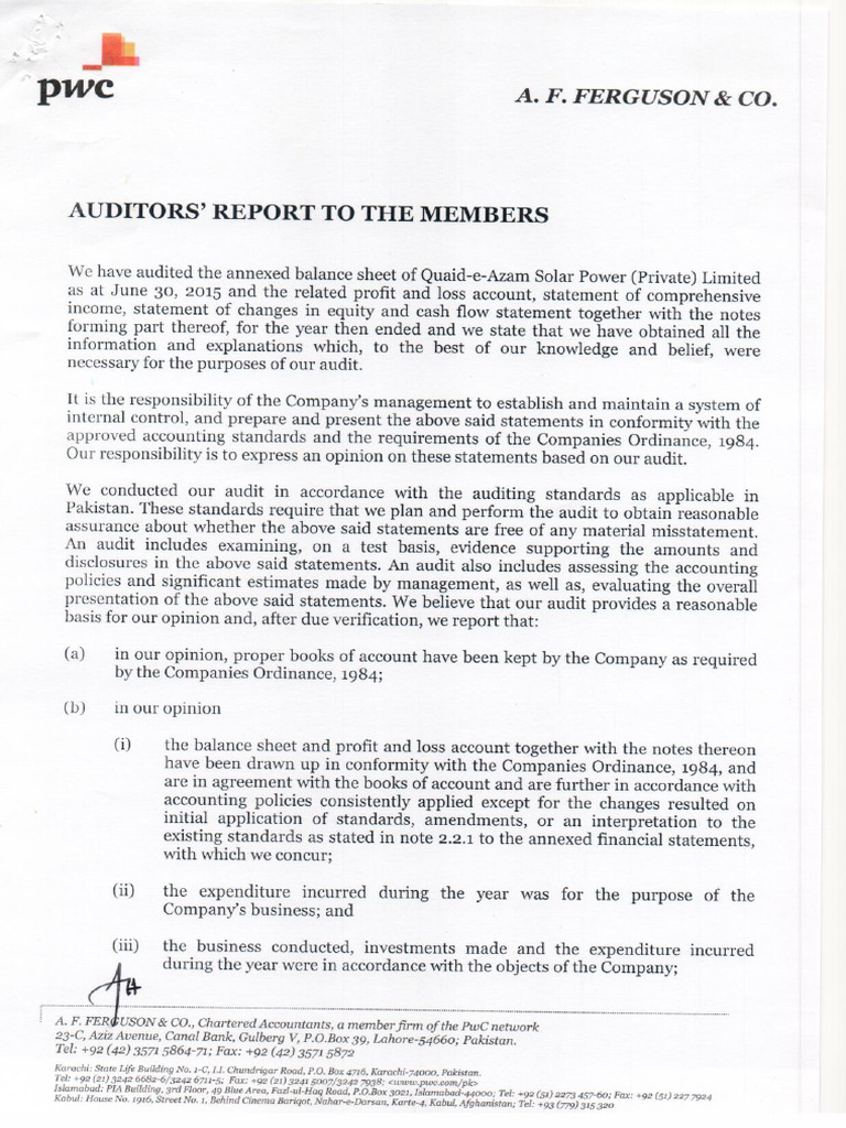 Financial Statements Audited | PDF