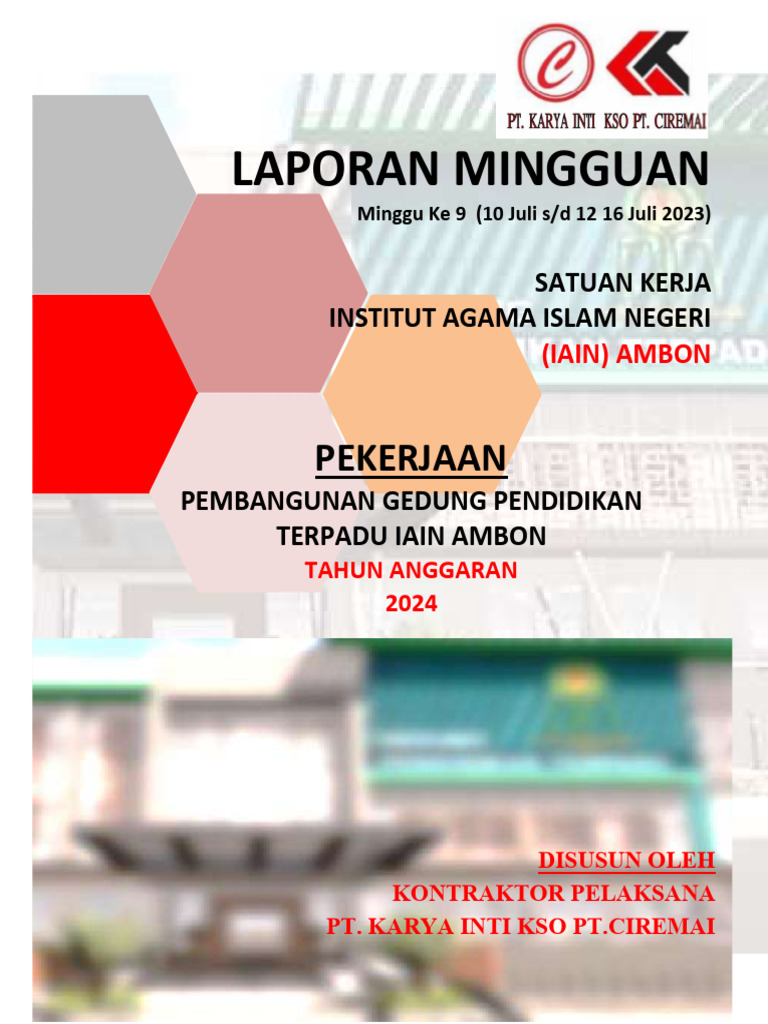 Laporan Pelaksana Minggu Ke 9 | PDF