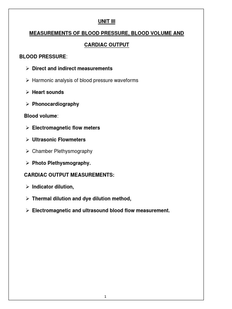 Bmi Unit III | PDF | Blood Pressure | Heart