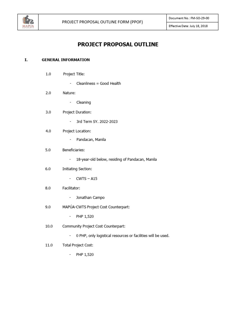 Project Proposal | PDF | Waste | Environmental Issues