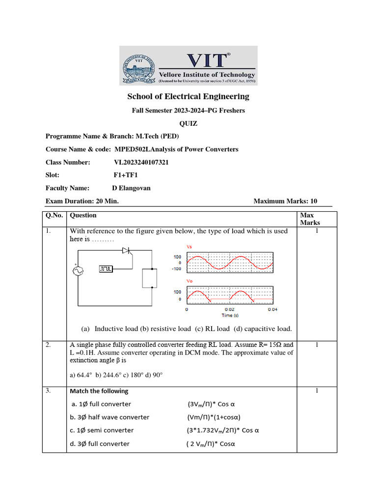 Quiz | PDF | Rectifier | Computer Engineering
