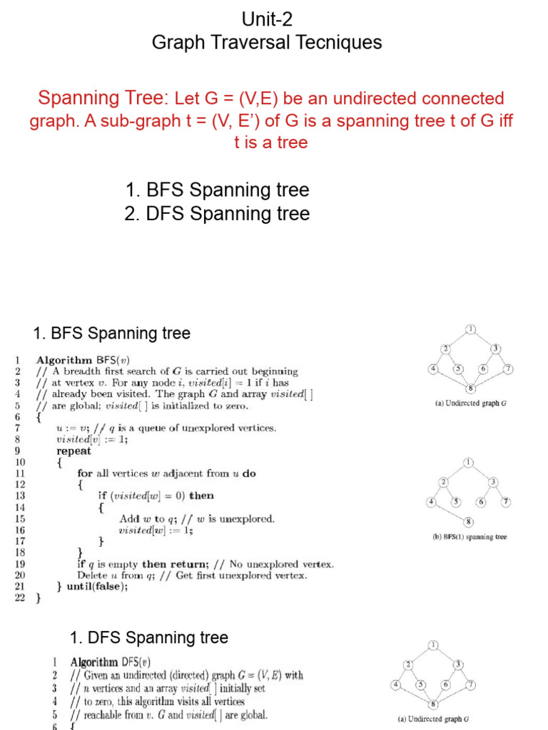 DAA Unit-2 | PDF | Vertex (Graph Theory) | Algorithms And Data Structures