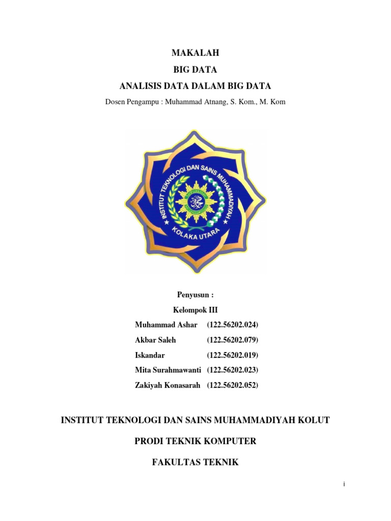 Makalah BIG DATA Kelompok 3 | PDF | Komputer
