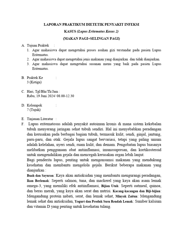 Kelompok 7 - Lupus - Makan Pagi+selingan | PDF | Pengembangan Diri ...