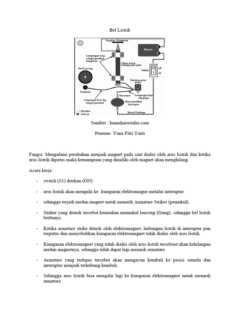 Bel Listrik | PDF | Sains & Matematika | Teknologi & Rekayasa