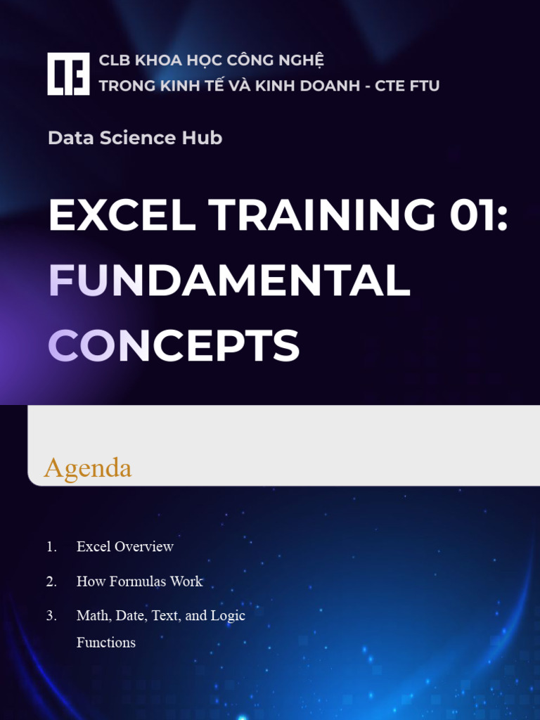 Slide - Lecture 1 - Fundamental Concepts | PDF | Microsoft Excel | Function (Mathematics)
