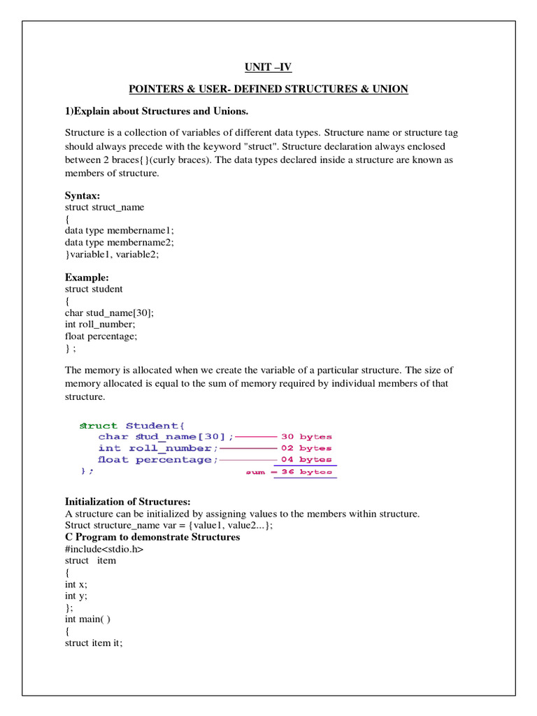 Unit4 Material Pdf Pointer Computer Programming Computer Programming