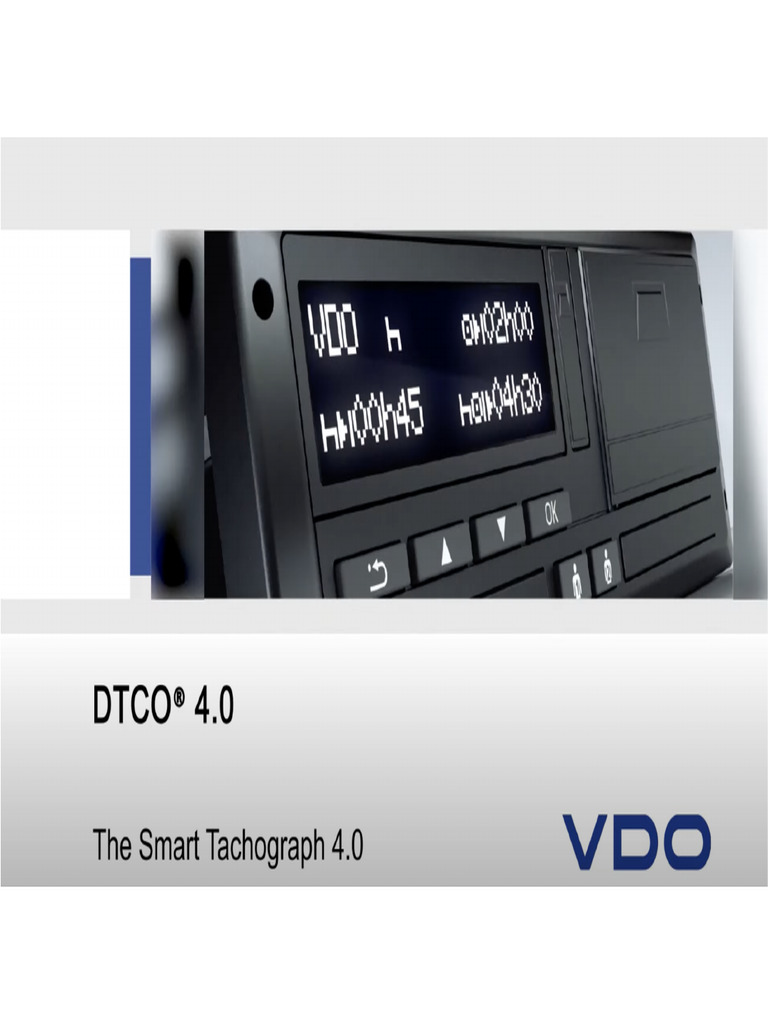 DTCO Version 4 Digital Tachograph Manual For Drivers Version 1a 7th May ...