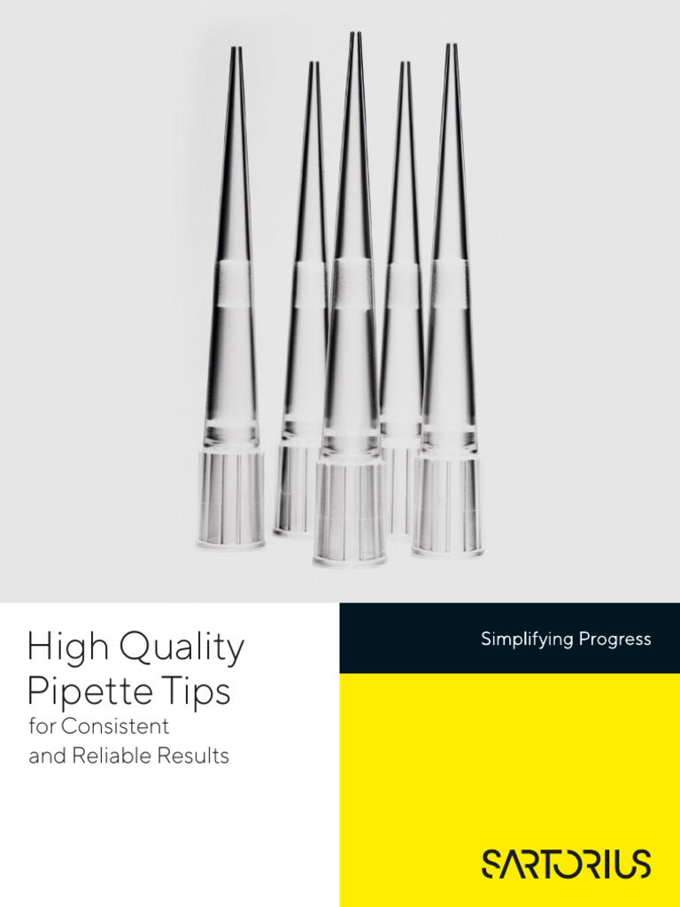 High Quality Pipette Tips Brochure en L Sartorius PDF Data | PDF ...