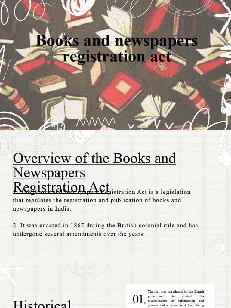 Overview of India's Books Registration Act | PDF | Freedom Of Speech ...
