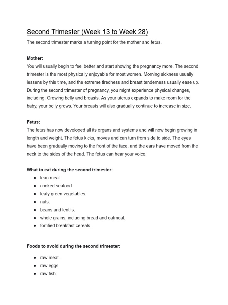 Report About 2nd, 3rd Trimester | PDF | Pregnancy | Vitamin