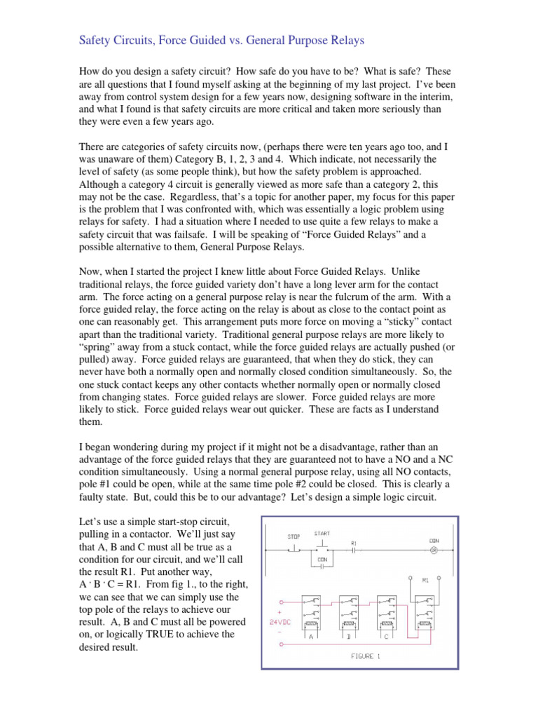 Safety Circuits Force Guided General Purpose | PDF | Relay | Switch