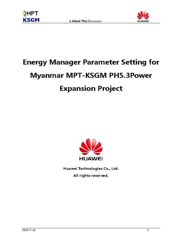 Myanmar Power Expansion Parameter Guide | PDF