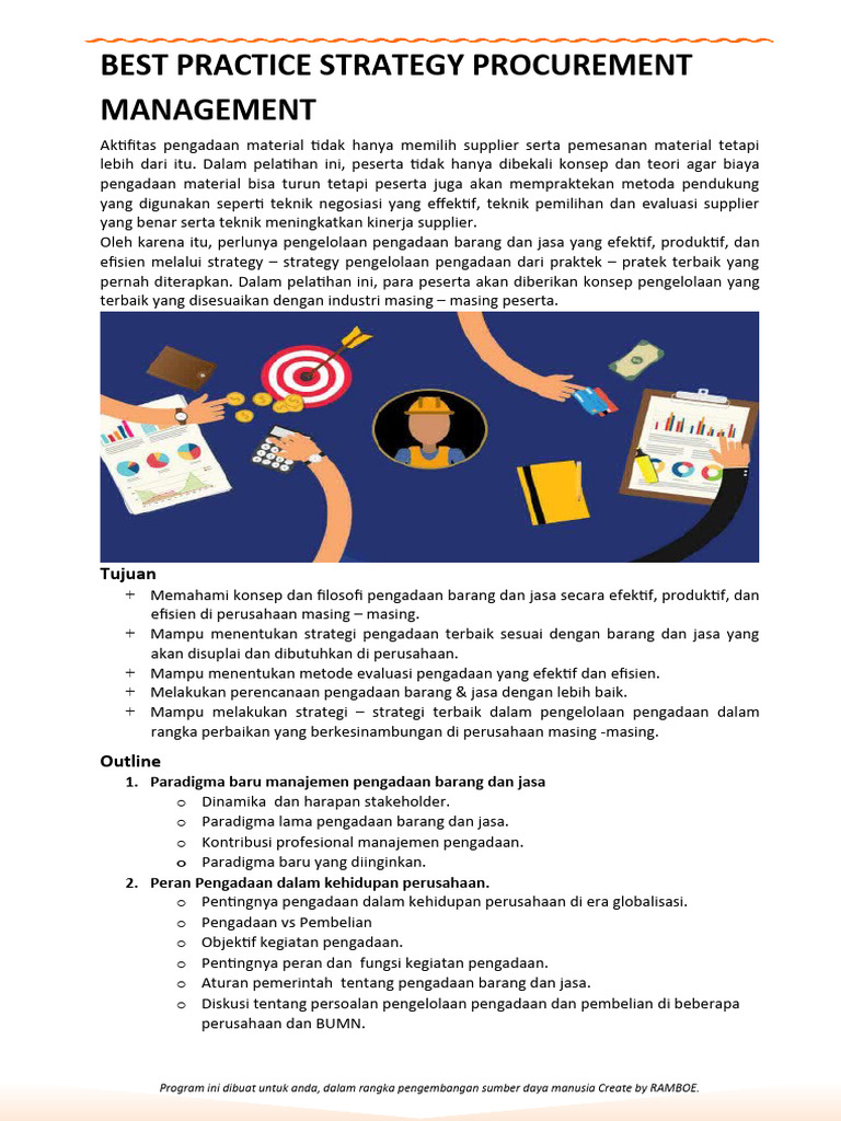 Broshure Best Practice Strategy Procurement Management | PDF | Karier & Perkembangan | Bisnis