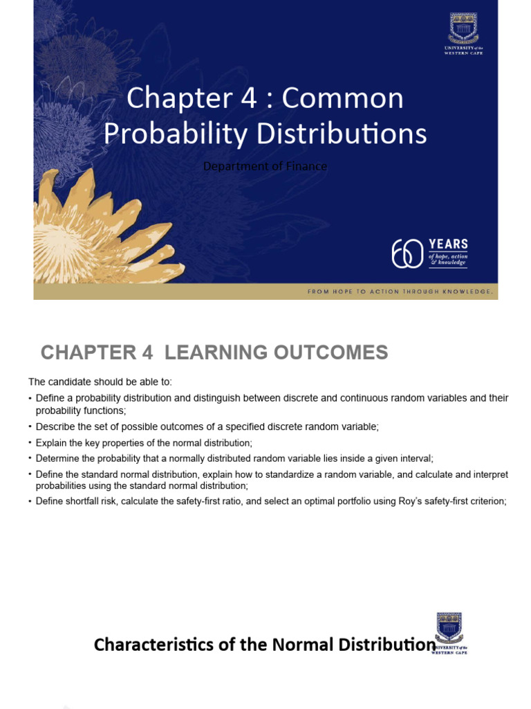 Chapter 4 - Common Probability Distribution 03 March 2024 | PDF | Standard Deviation ...