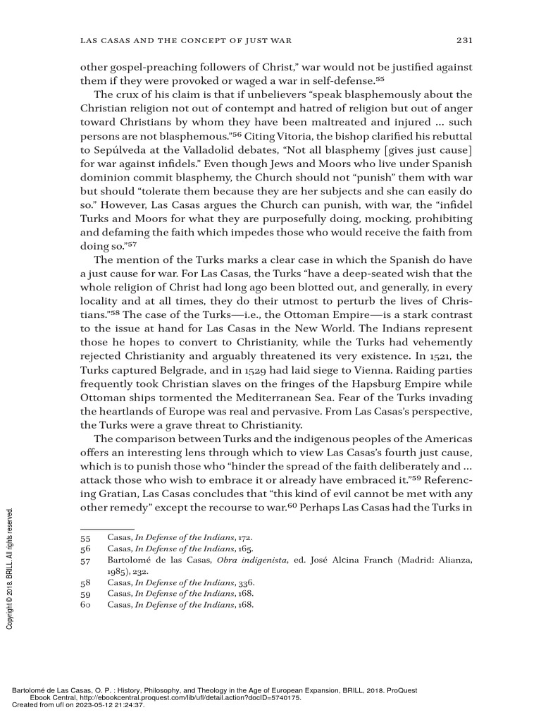 Bartolomé de Las Casas O. P. History Philosophy An... - (Pages 251 To ...