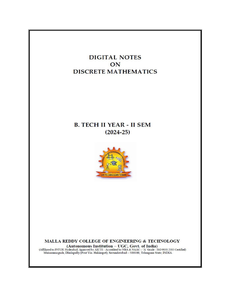 DM | PDF | Discrete Mathematics | Mathematics DM | PDF | Discrete Mathematics | Mathematics