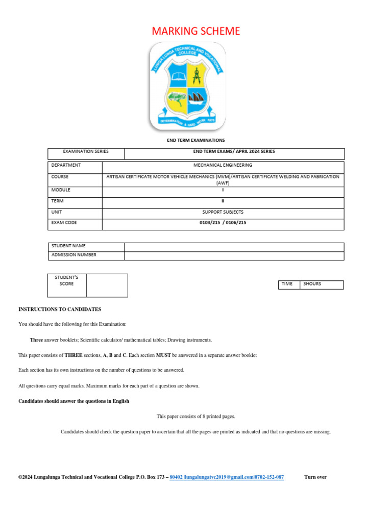 Science Marking Scheme | PDF | Heat Transfer | Heat