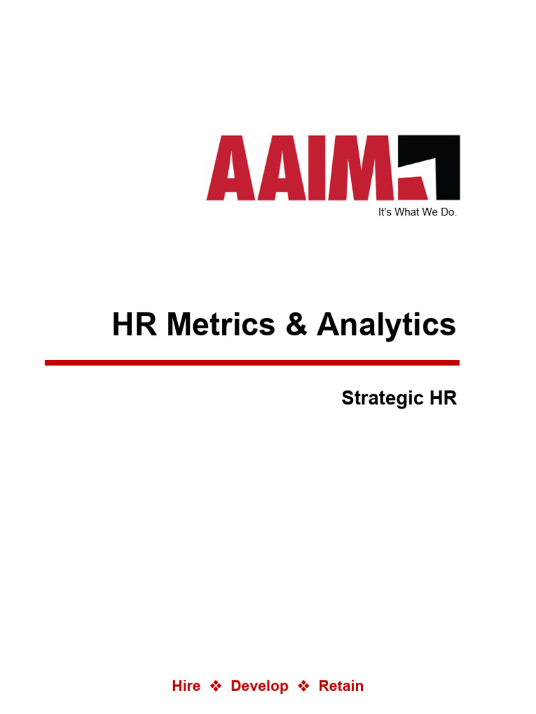 WORKBOOK HR Metrics Analytics | PDF | Performance Indicator | Analytics