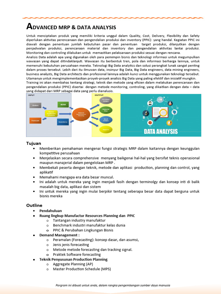 Brochure ADVANCED MRP & DATA ANALYSIS | PDF