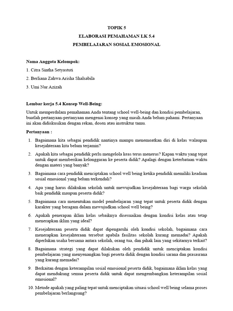 02.01.3-T5-6a Elaborasi Pemahaman (LK 5.4) | PDF