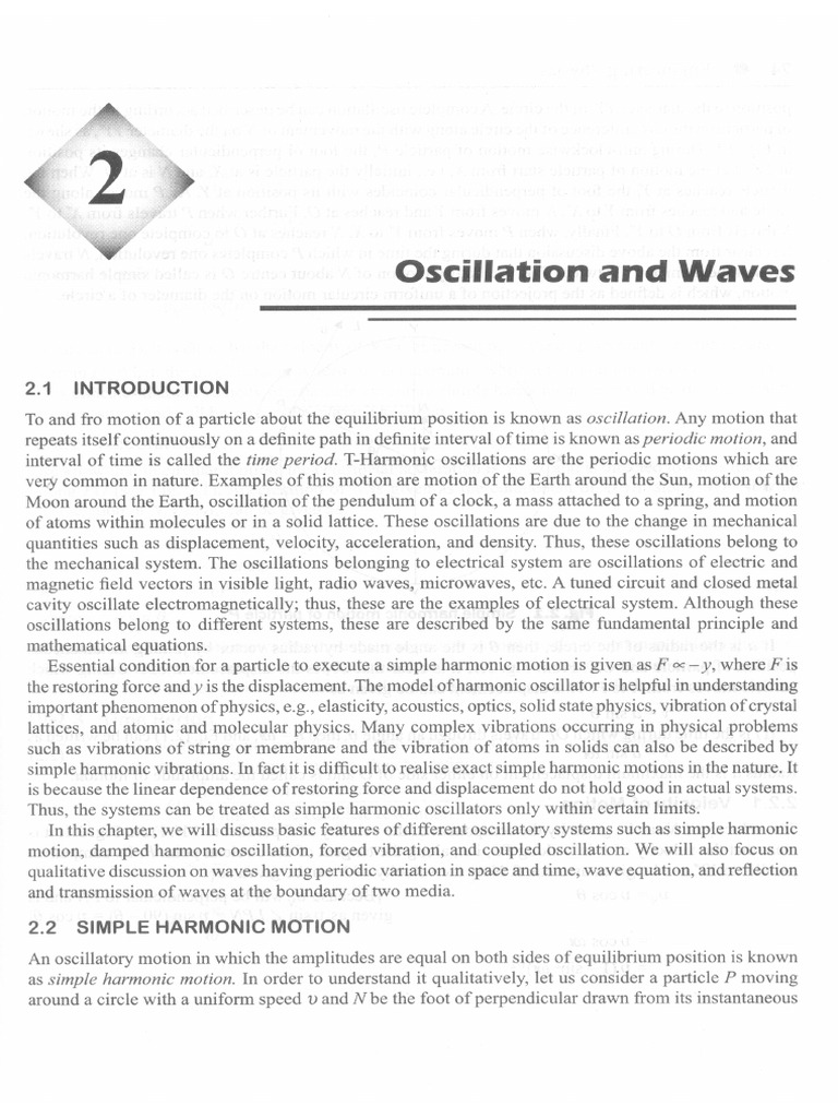 Chapter 2 - Oscillation and Waves | PDF