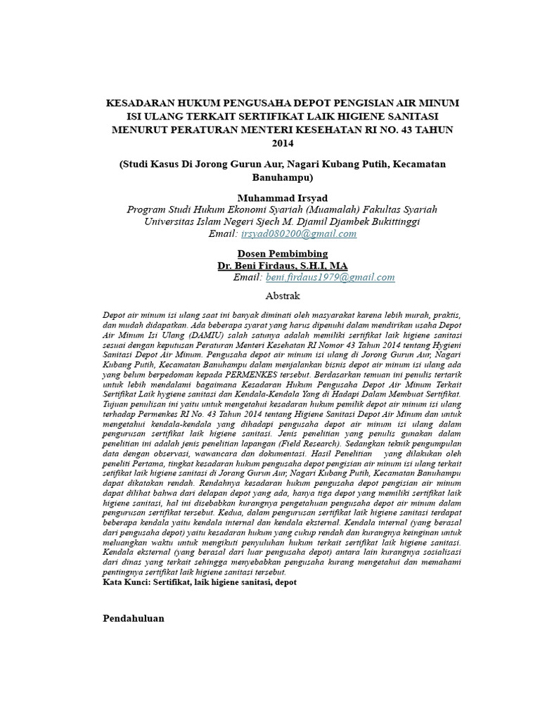 Jurnal Muhammad Irsyad | PDF