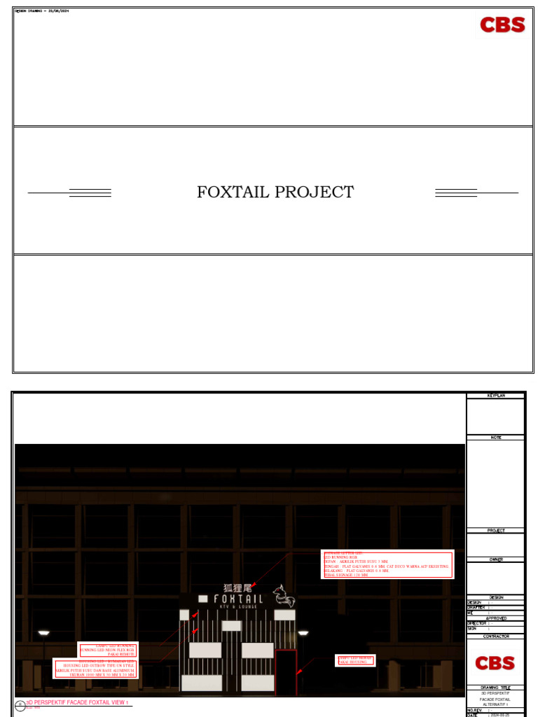 Gambar Desain Izin Facade Foxtail - 29062024 | PDF