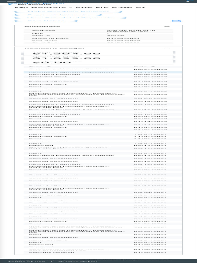 Resident Portal - My Rentals | PDF | Renting | Payments