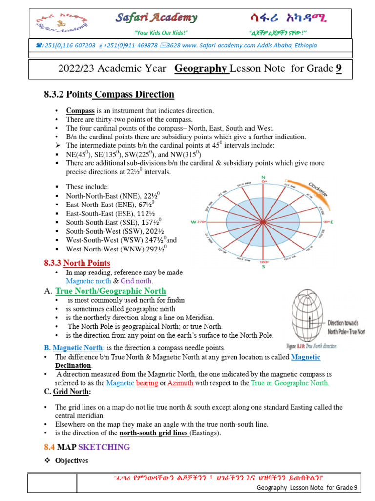 Geography Lesson Note For Grade 9 | PDF | Pie Chart | Chart