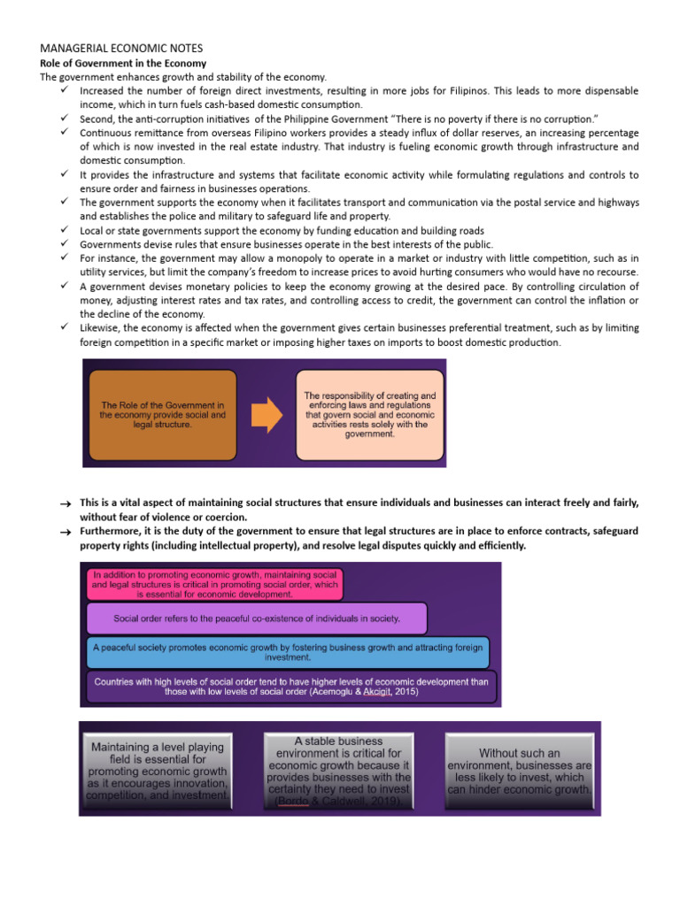 Government's Economic Role Explained | PDF | Externality | Taxes