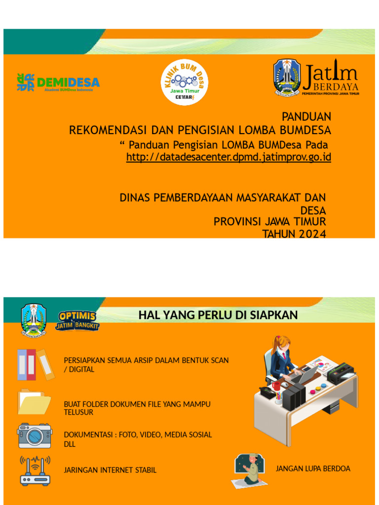 Panduan Rekomendasi Dan Pengisian Lomba Bumdesa Tahun 2024 | PDF | Komputer