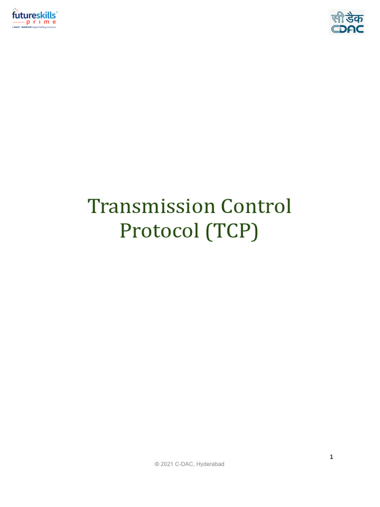 TCP-Lab Manual | PDF | Transmission Control Protocol | Port (Computer Networking)