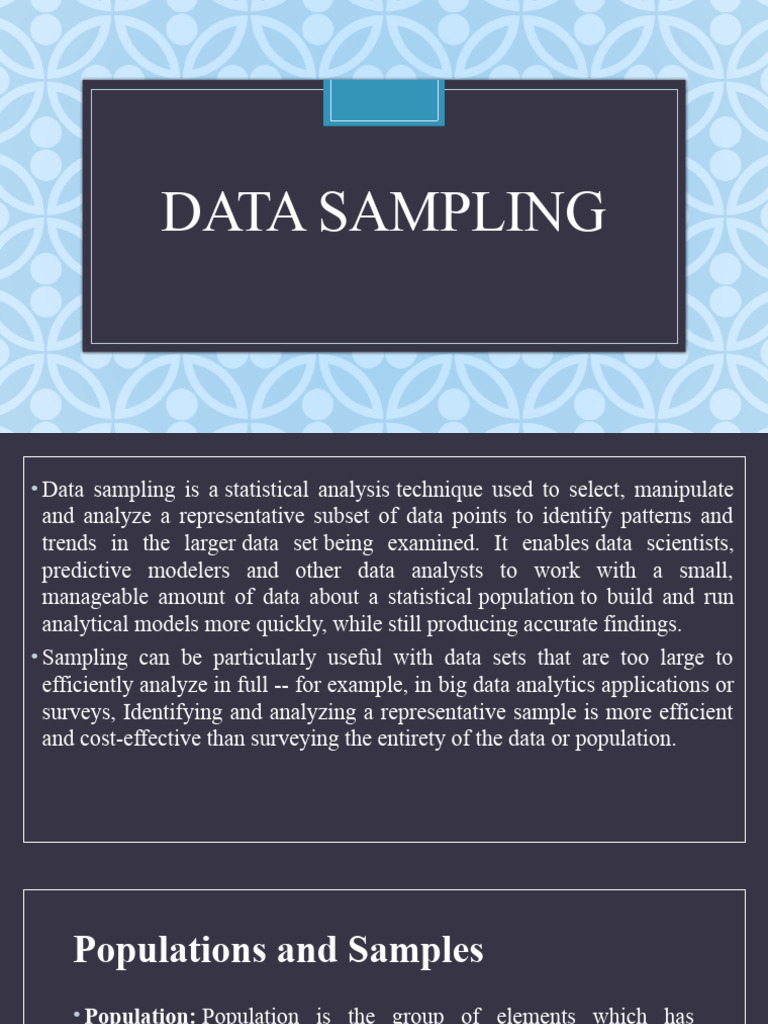 Data Sampling Download Free Pdf Sampling Statistics Statistics