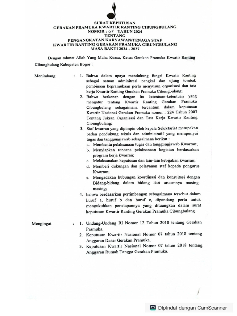 SK Pengangkatan Staff | PDF