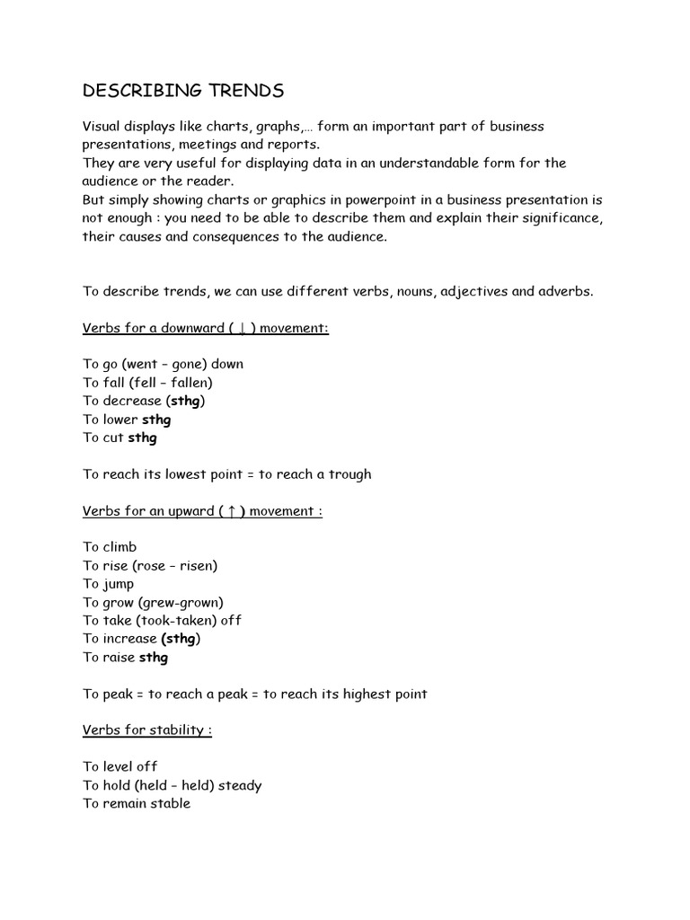 2a1 Describing Trends | PDF | Business